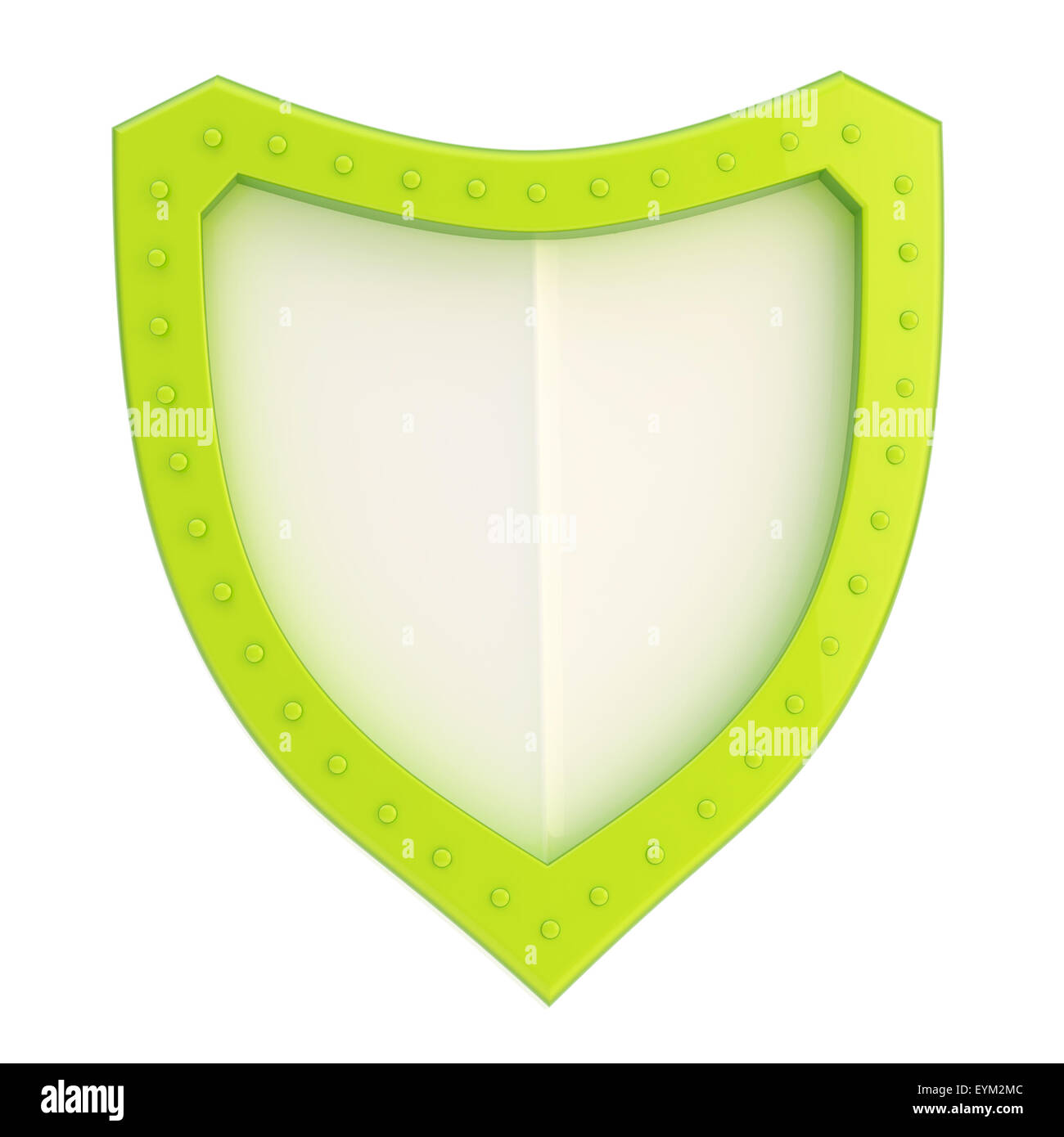 Three-dimensional shield symbol isolated Stock Photo - Alamy