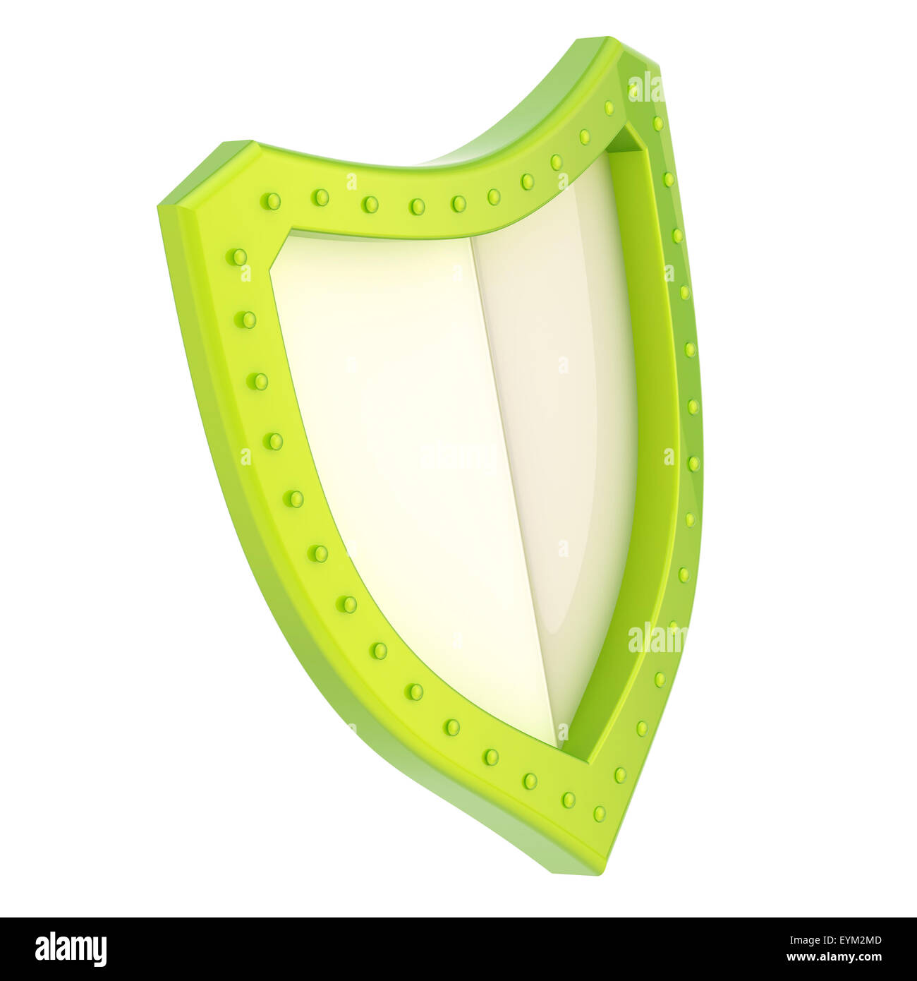 Three-dimensional shield symbol isolated Stock Photo - Alamy