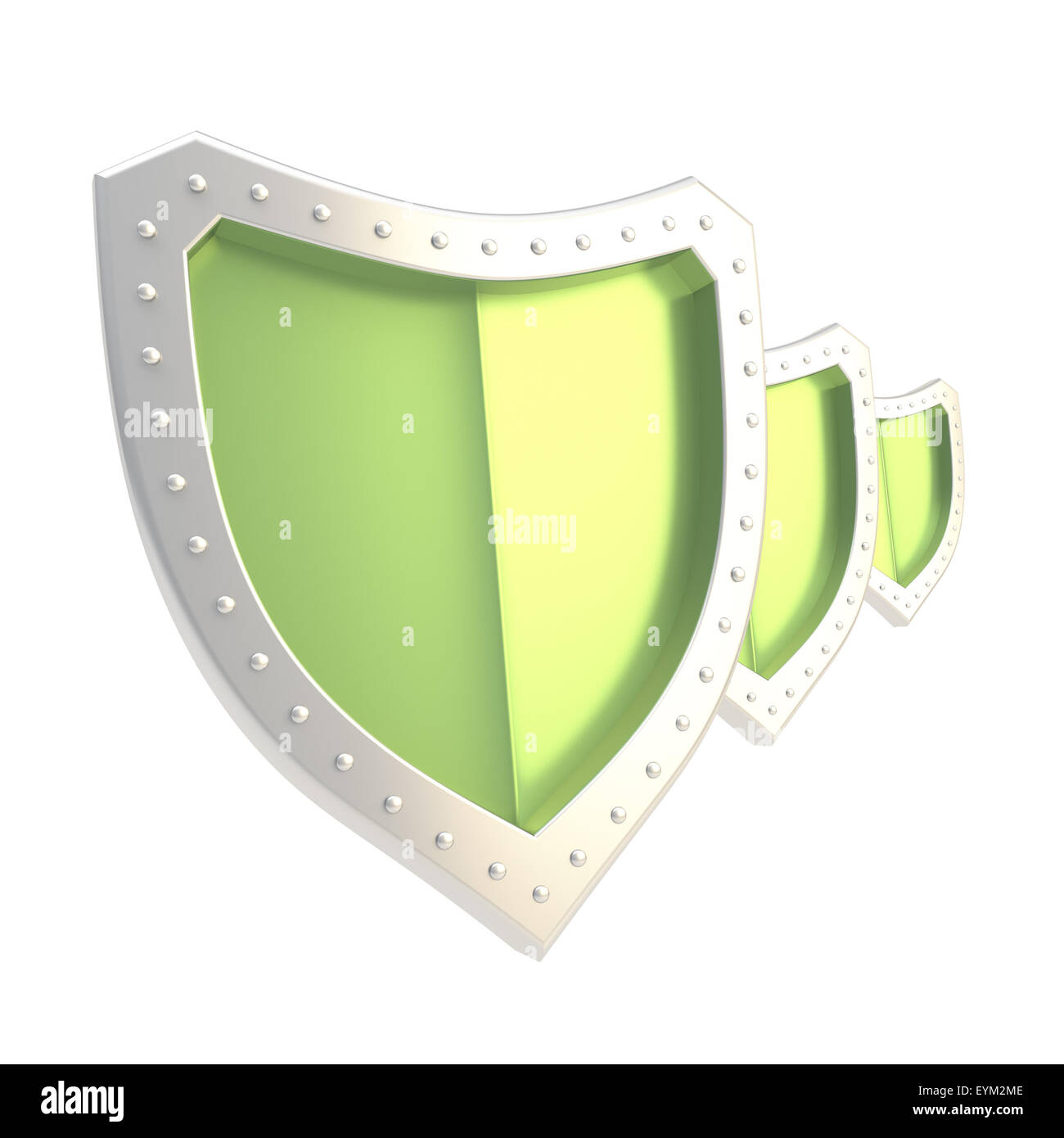 Composition of three shields isolated Stock Photo - Alamy
