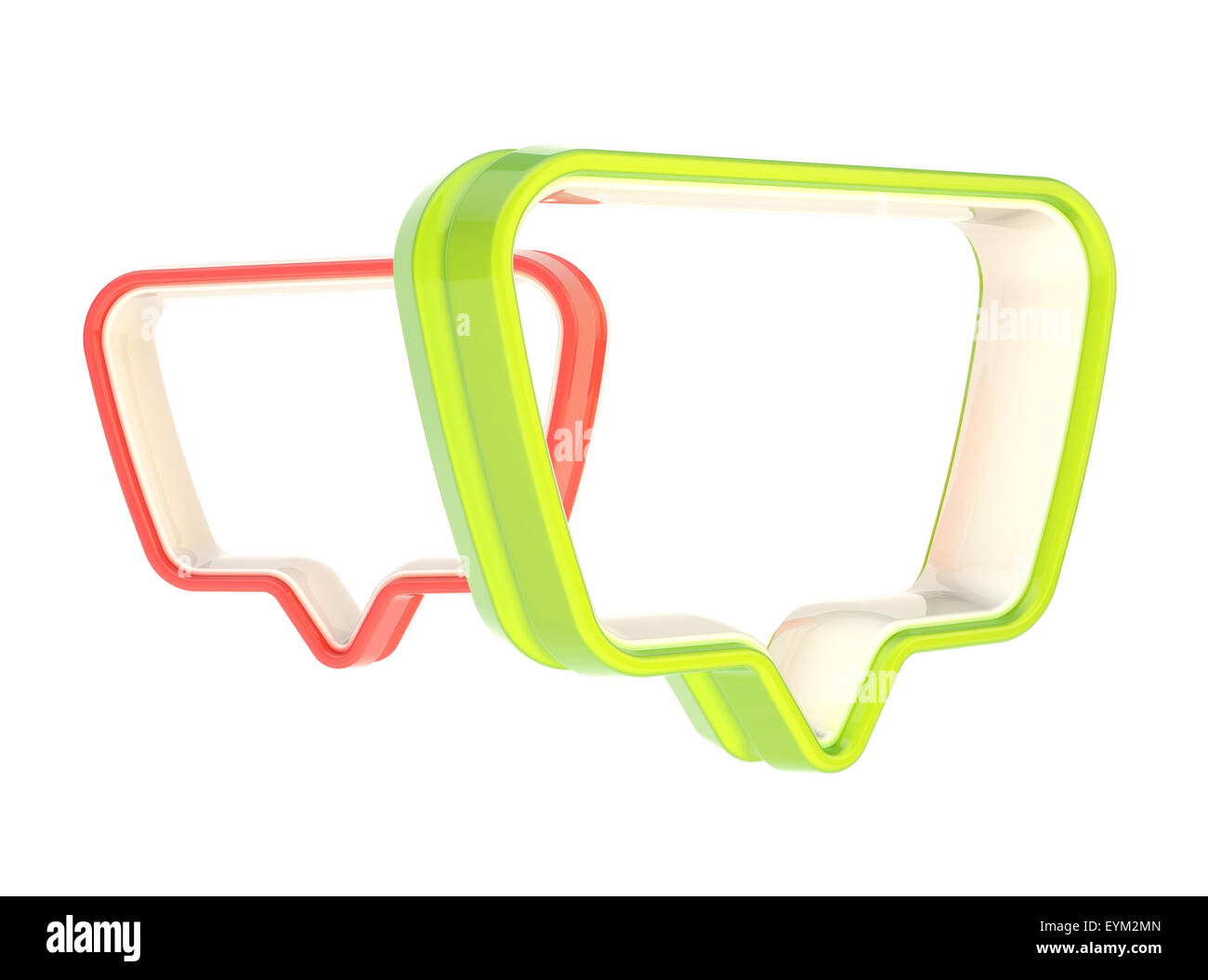 Composition of two text bubbles Stock Photo - Alamy