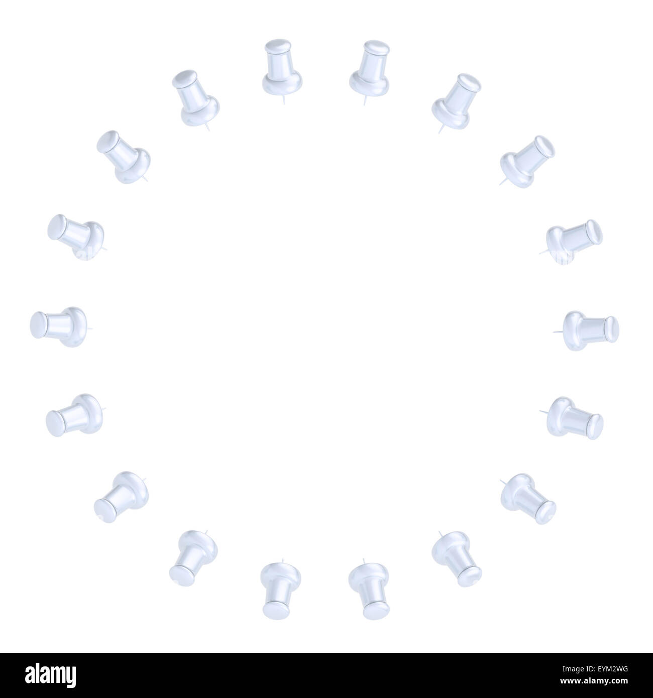 Round frame made of pins Stock Photo - Alamy