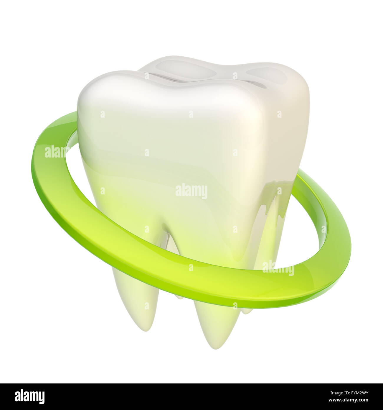 Tooth encircled with a ring Stock Photo - Alamy
