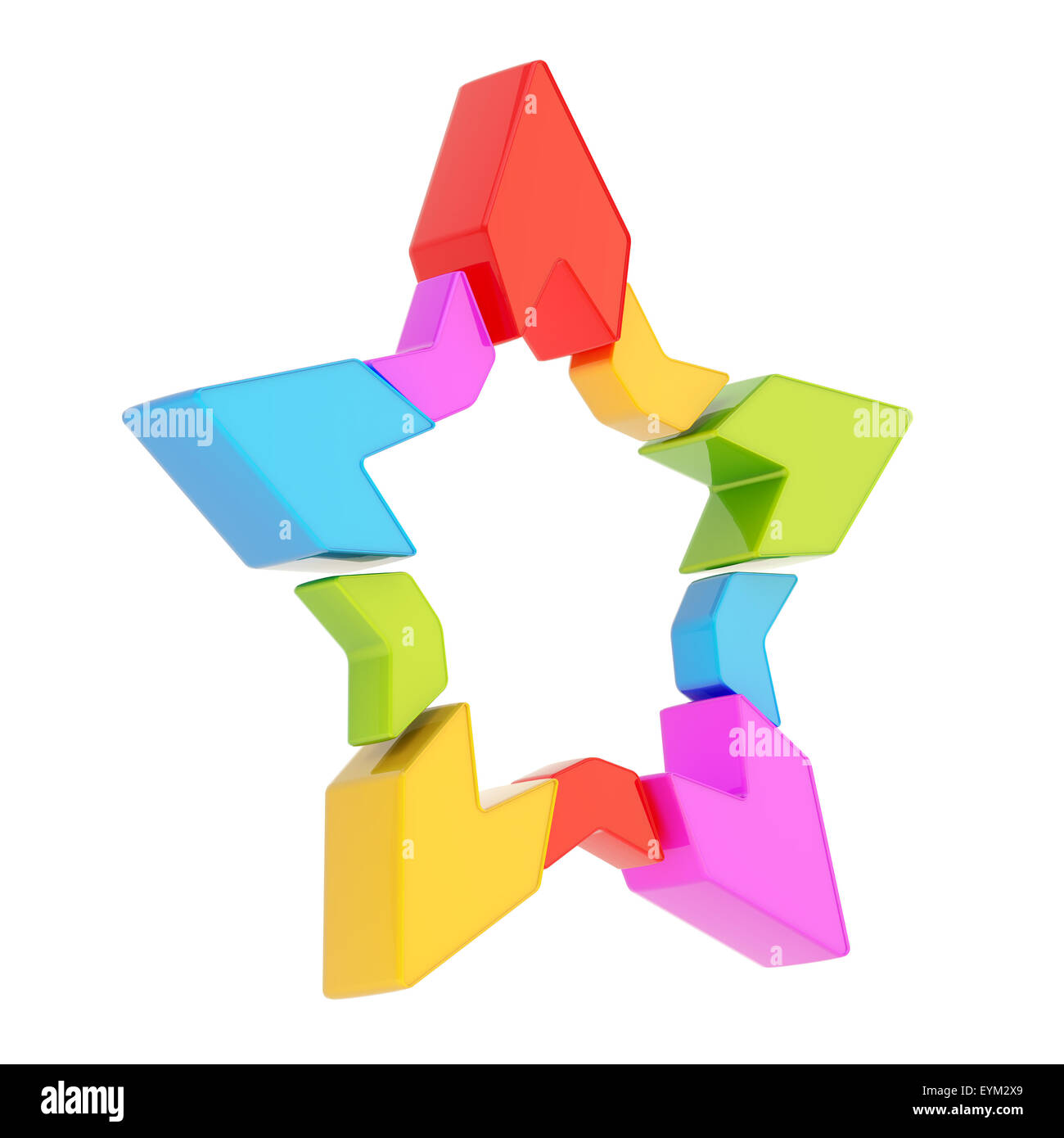 Abstract segmented star isolated Stock Photo - Alamy