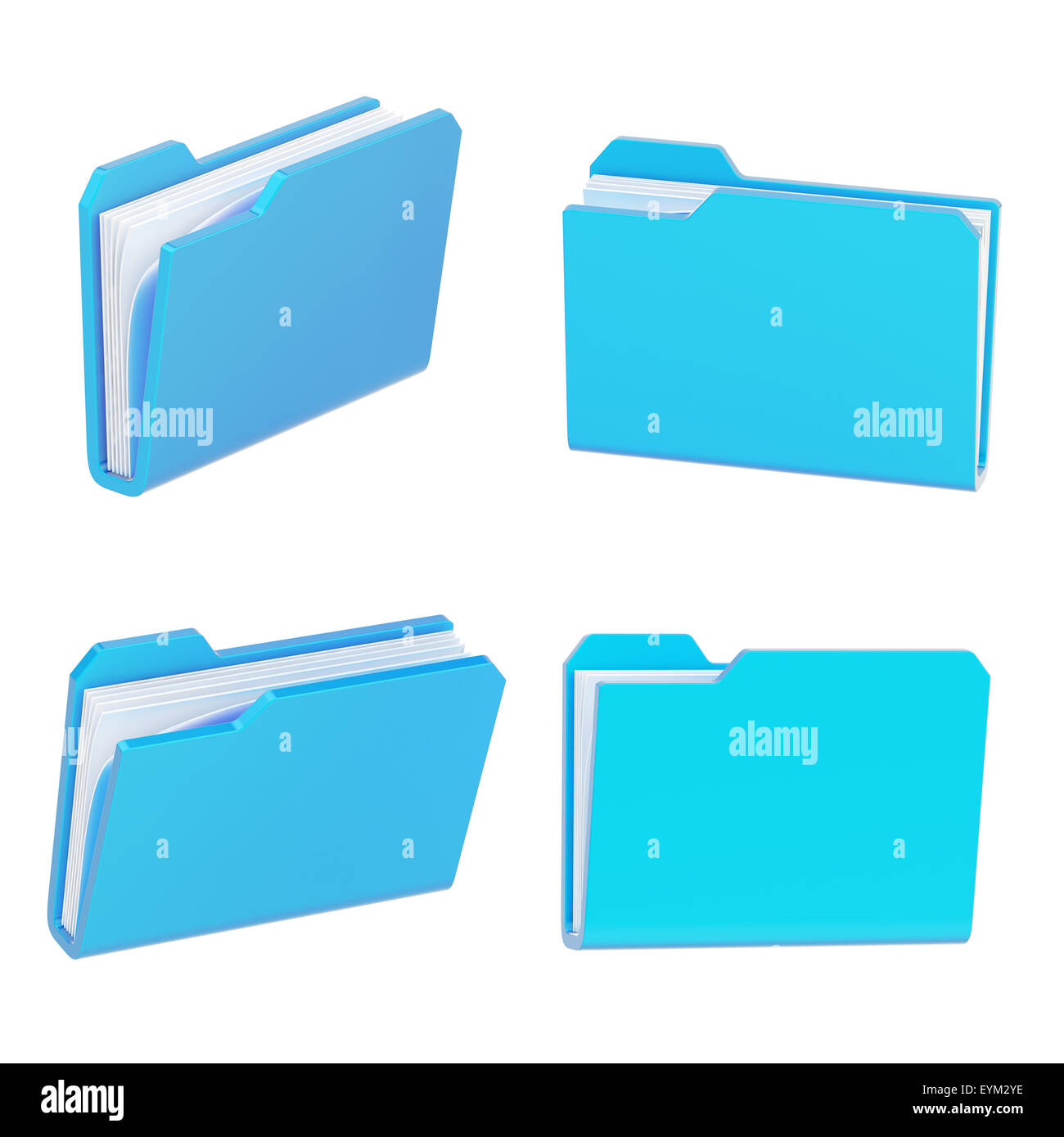 Blue document folder Stock Photo - Alamy