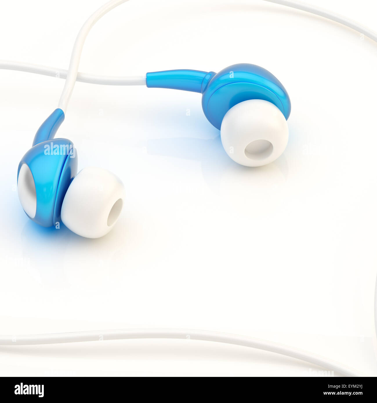Pair of in-ear headphones Stock Photo - Alamy