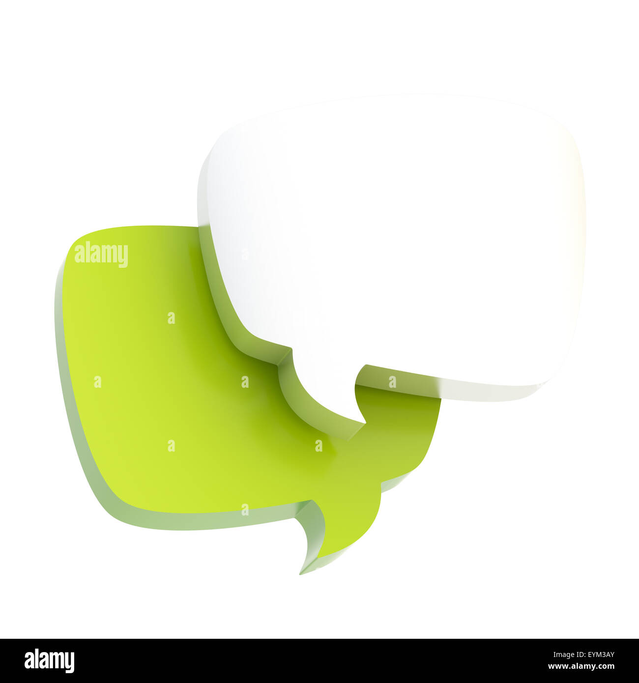 Composition of two text bubbles isolated Stock Photo - Alamy