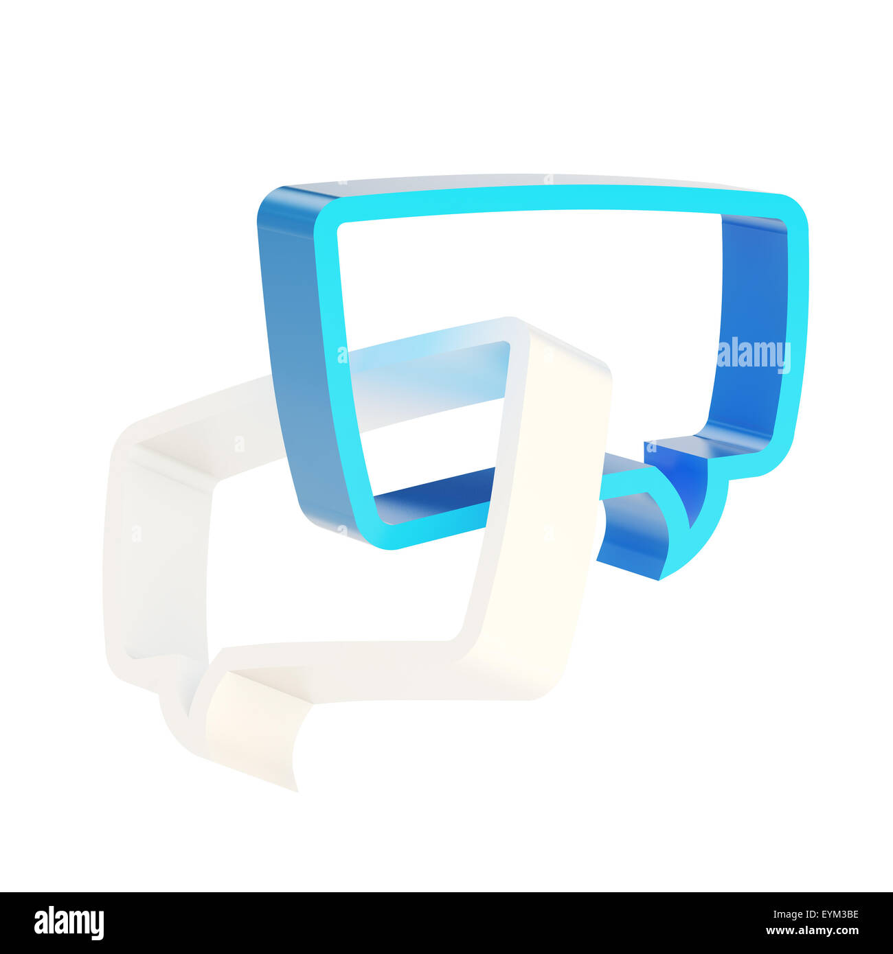 Composition of two text bubbles isolated Stock Photo - Alamy