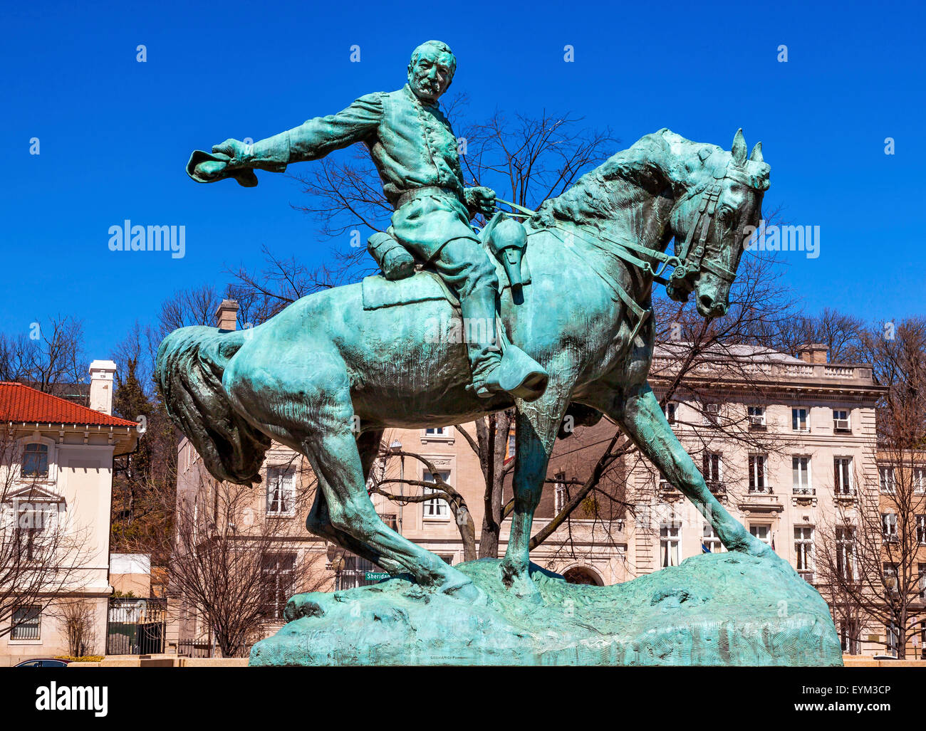 General Phil Sheridan Memorial Civil War Statue Sheridan Circle Embassy ...