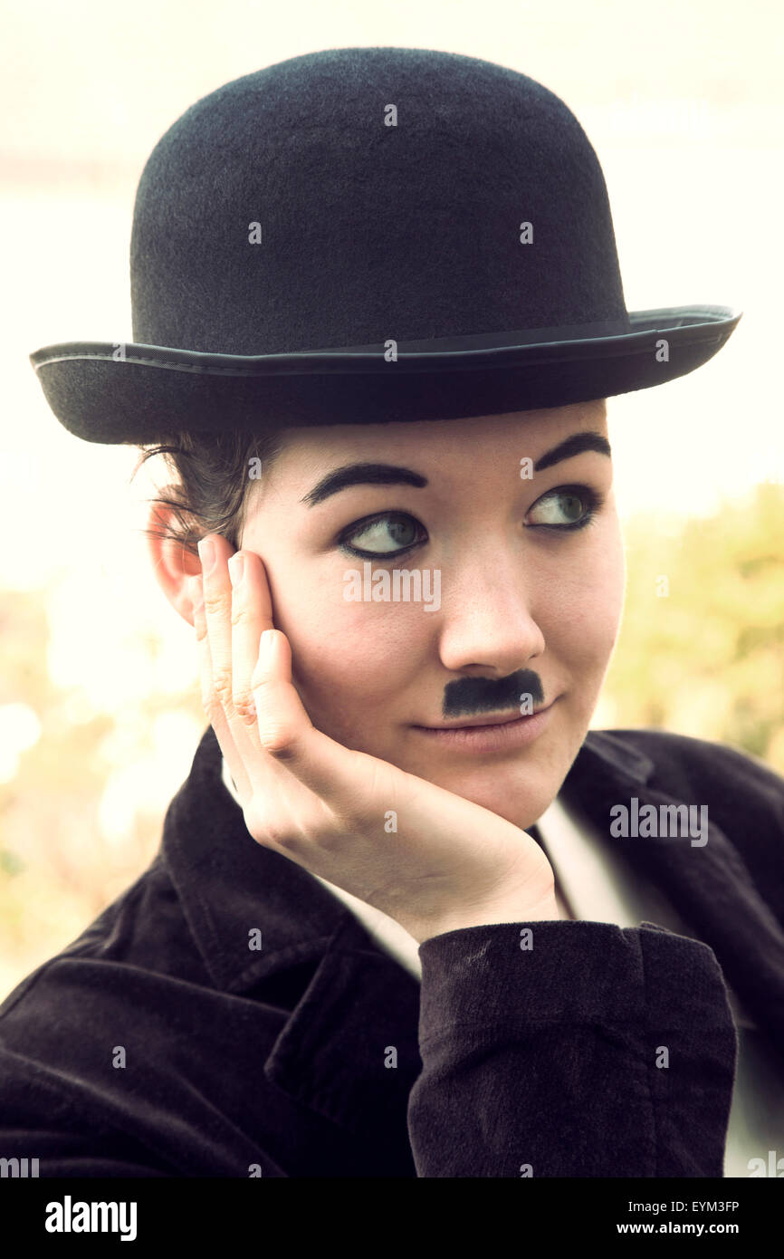 Female charlie chaplin hi-res stock photography and images - Alamy
