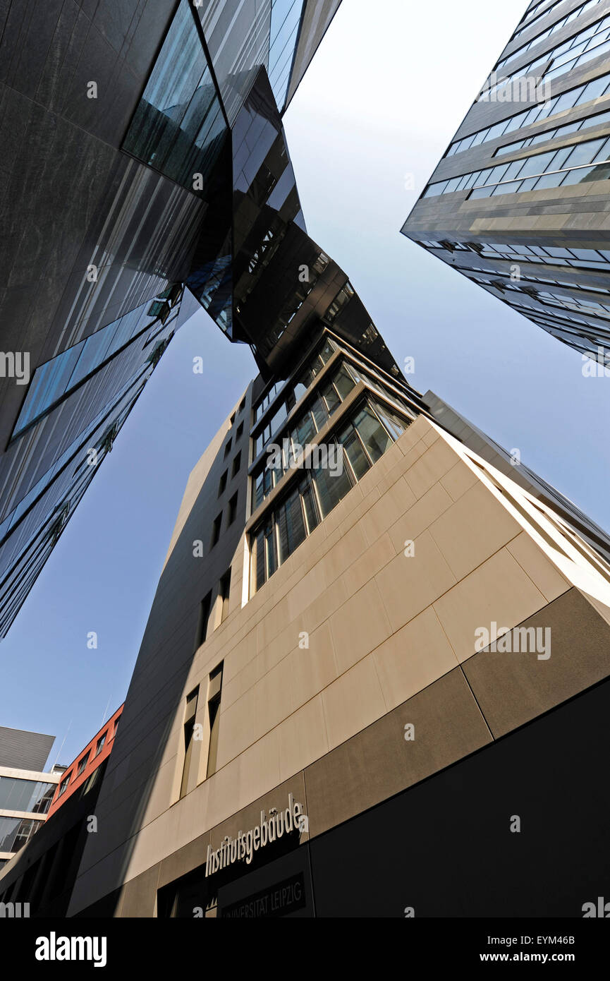 Modern architecture on the place Augustus in Leipzig, the new ...