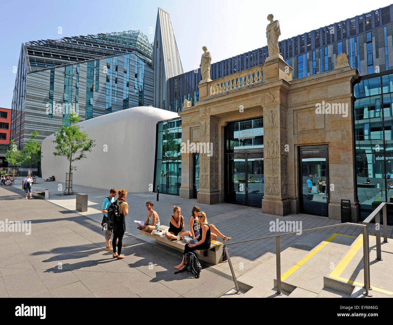 Campus of Leipzig University, new Augusteum with historical ...