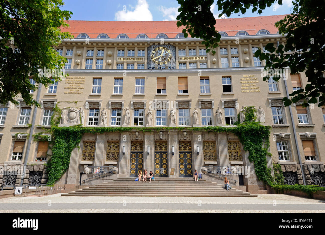 Historical building of the German library in Leipzig, builds in 1914 ...