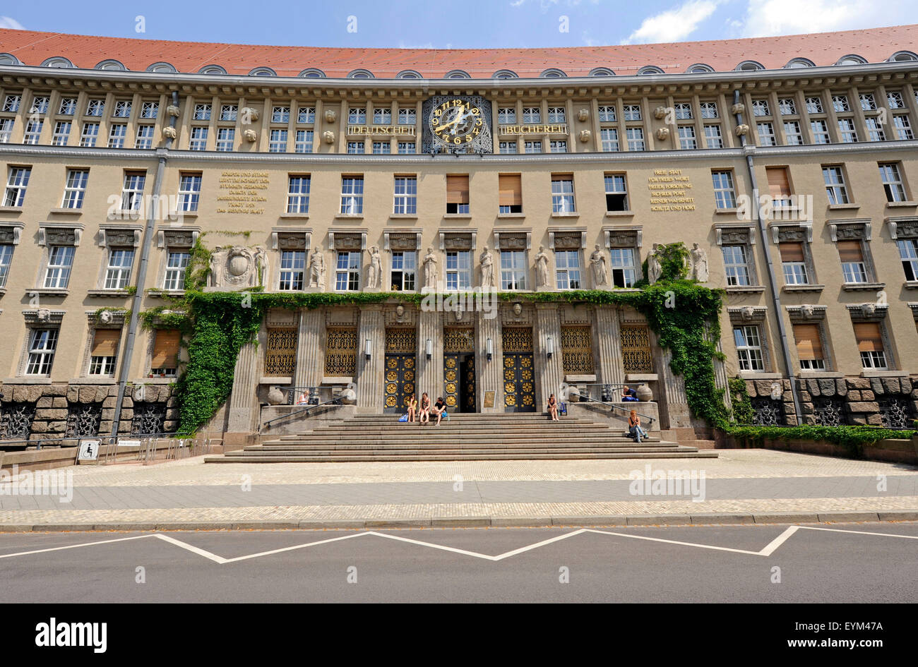 Historical building of the German library in Leipzig, builds in 1914 ...
