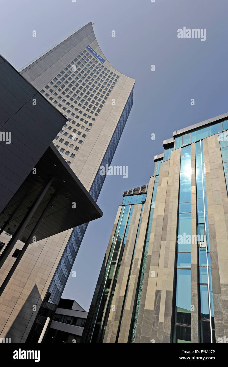 Modern architecture on the place Augustus in Leipzig, the new ...