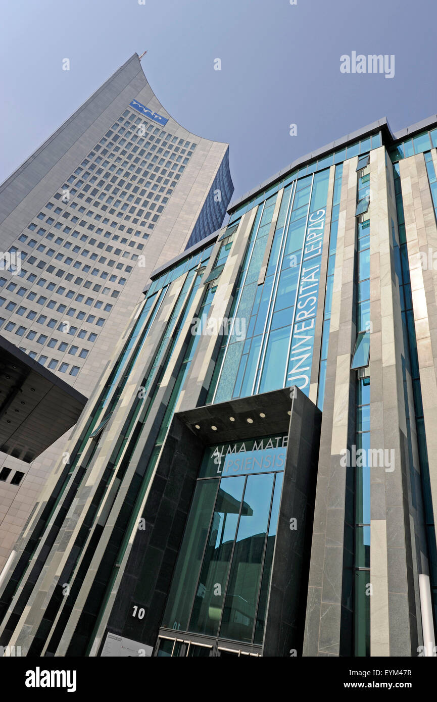 Modern architecture on the place Augustus in Leipzig, the new ...
