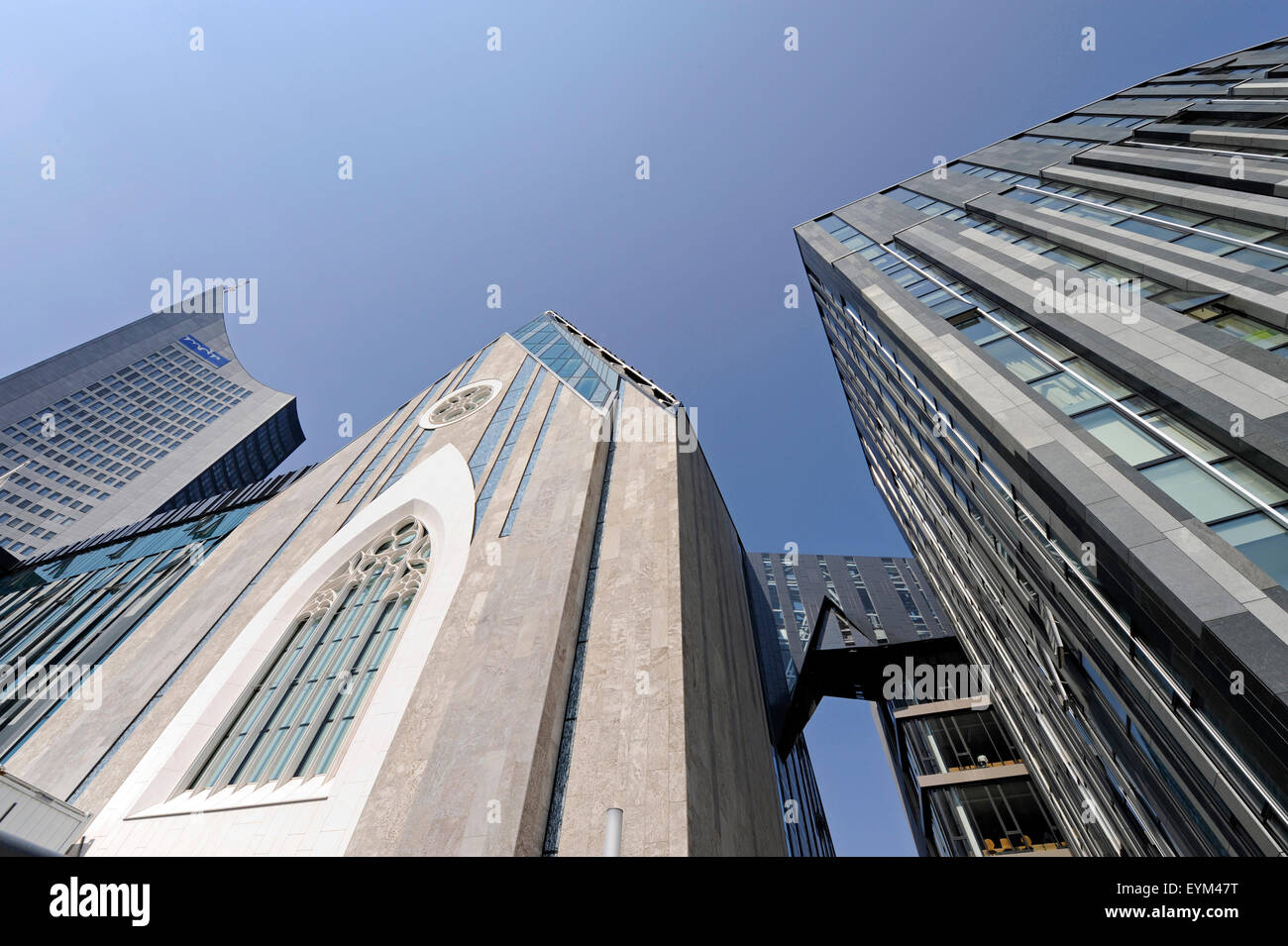 Modern architecture on the place Augustus in Leipzig, the new ...
