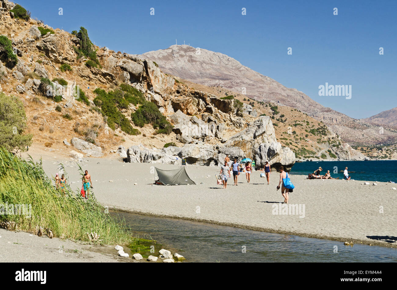 Crete, beach of Préveli Stock Photo - Alamy