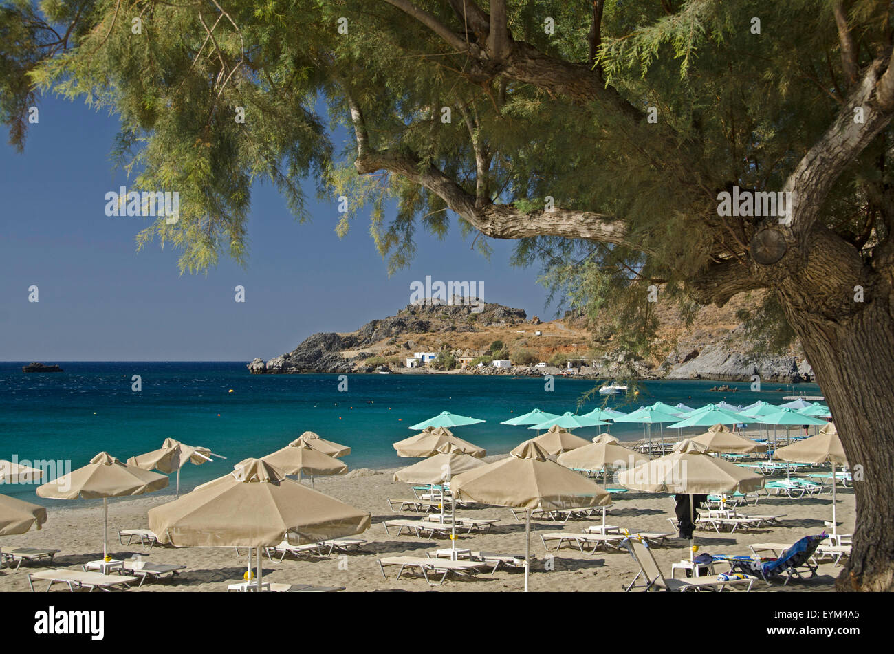 Crete, beach with Damnoni Stock Photo - Alamy