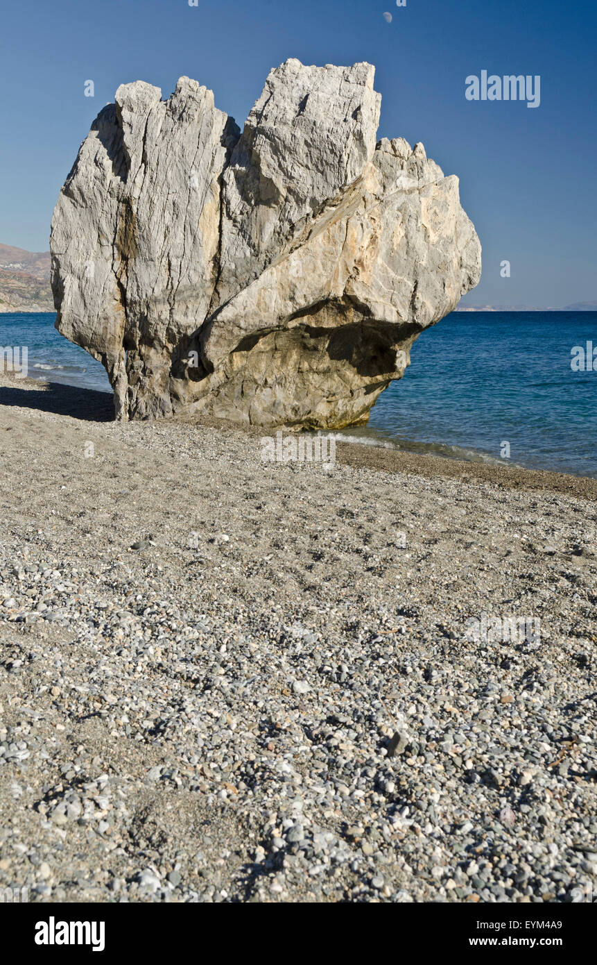 Crete, rock on the beach of Préveli Stock Photo - Alamy