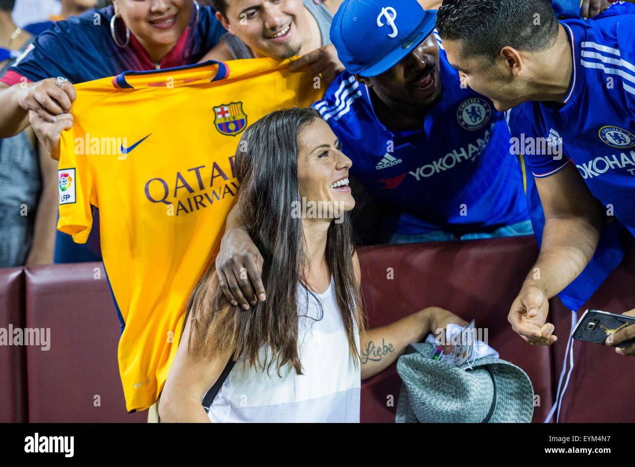 Landover, MD, USA. 28th July, 2015. USWNT star Ali Krieger poses with ...