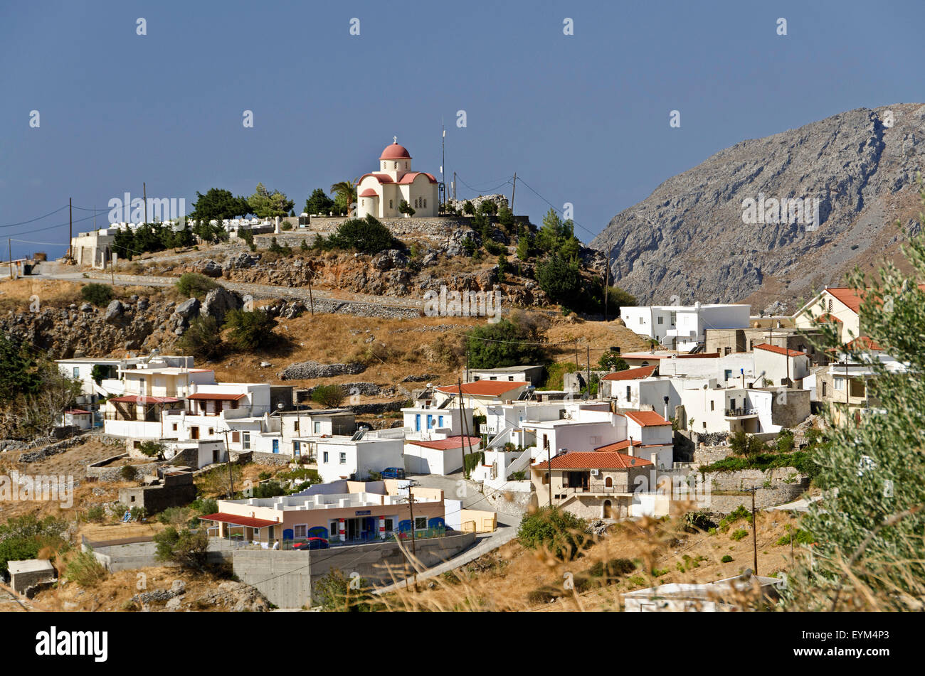 Crete, mountain village of Sellía at south Stock Photo - Alamy