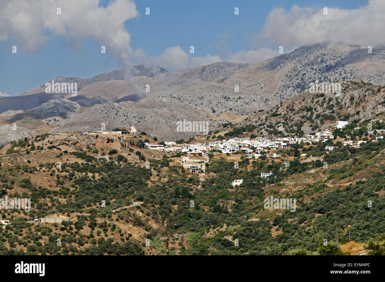 Crete, mountain village of Sellía at south Stock Photo - Alamy