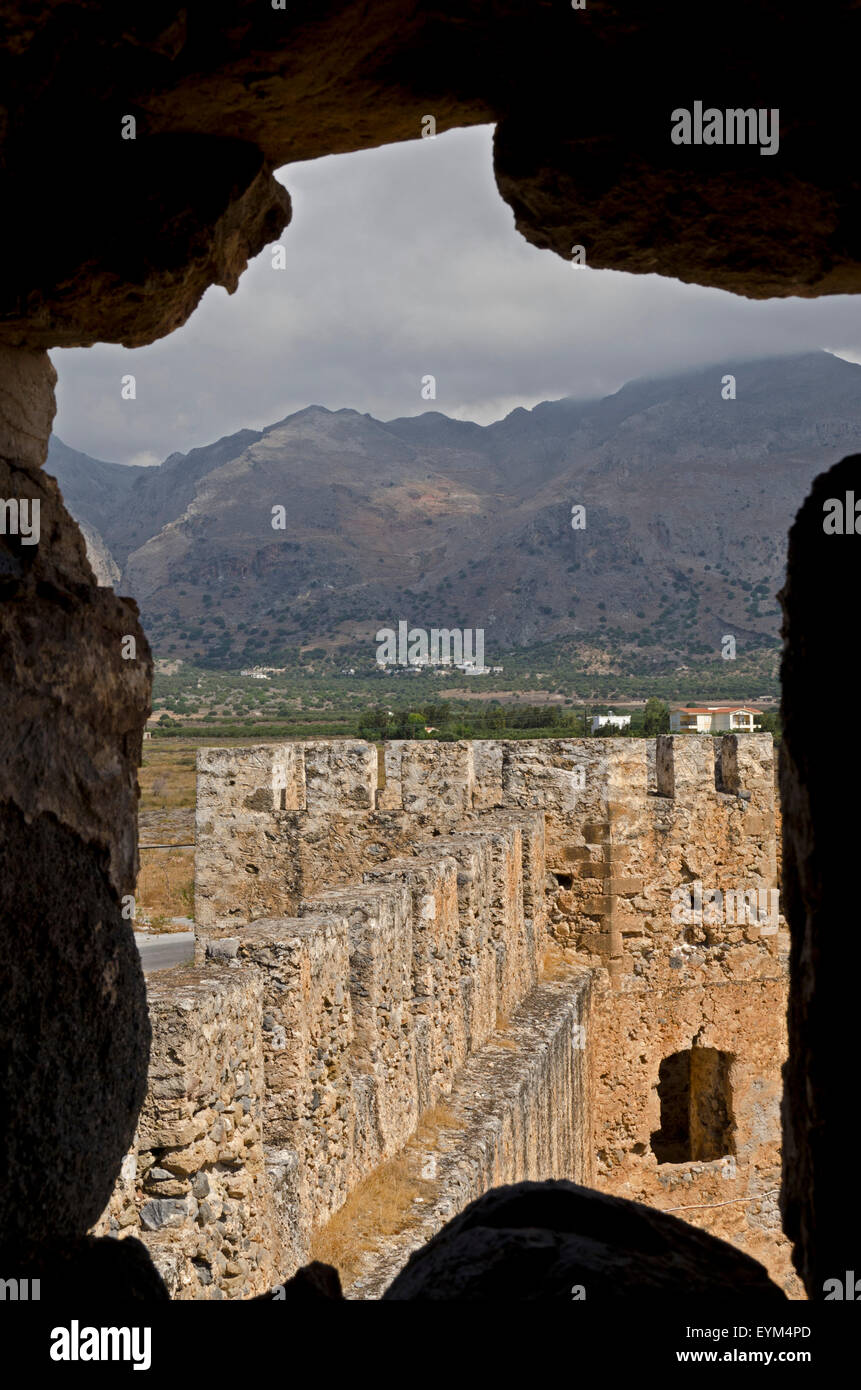 Crete, fort of Frangokastéllo Stock Photo - Alamy