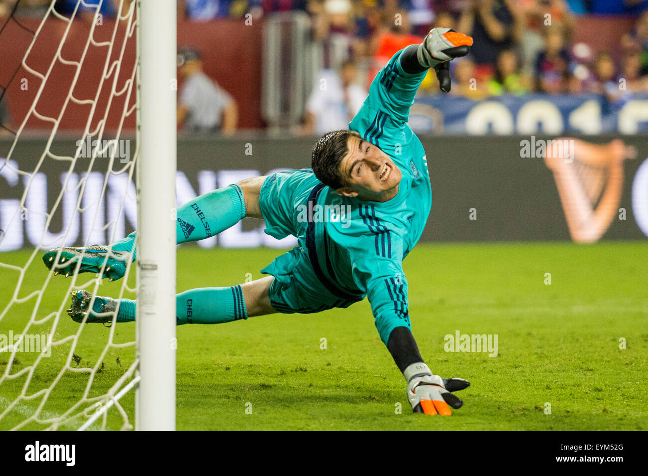 Landover, MD, USA. 28th July, 2015. #13 Chelsea G Thibaut Courtois ...