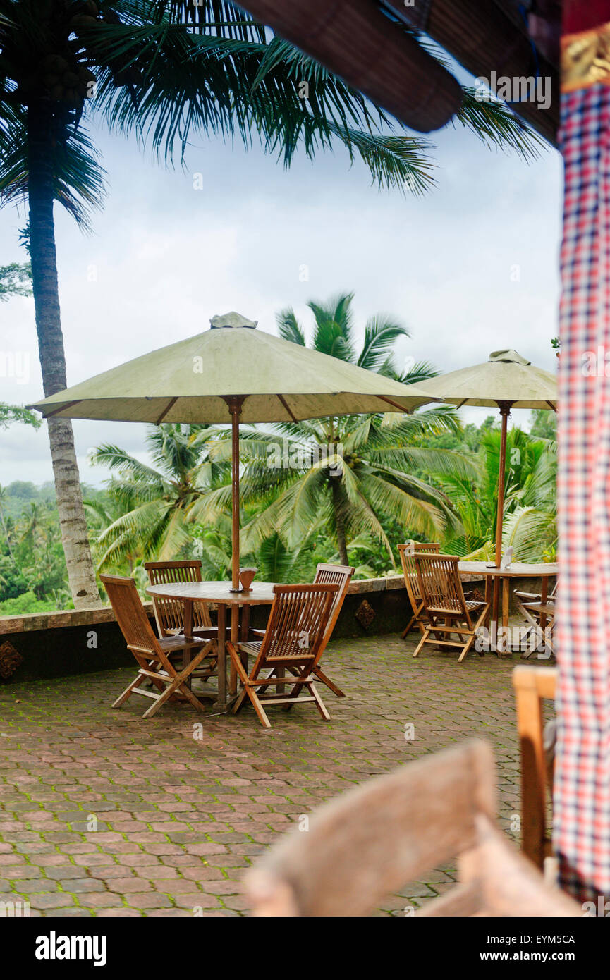 Asia, Indonesia, Bali, Gunung Kawi Royal Tombs, terrace, restaurant ...