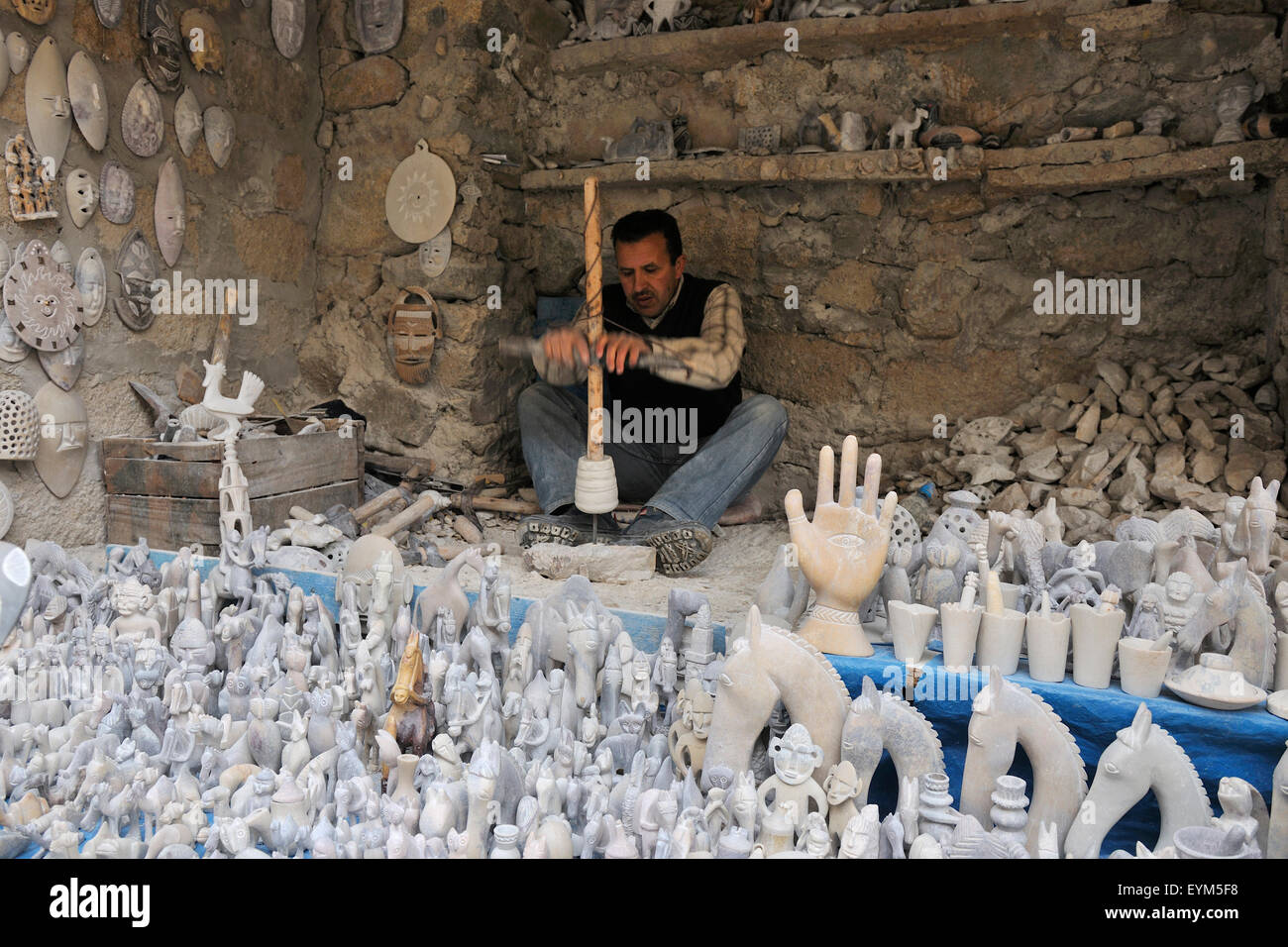 Art craft, bacon stone processing, tourist attraction, Ourika valley ...