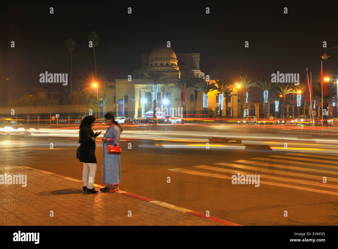 Street scene, at night, Marrakech, Morocco Stock Photo - Alamy