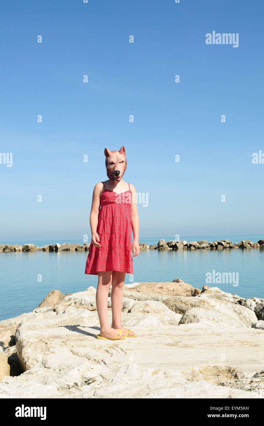 Girl in wolf mask hi-res stock photography and images - Alamy