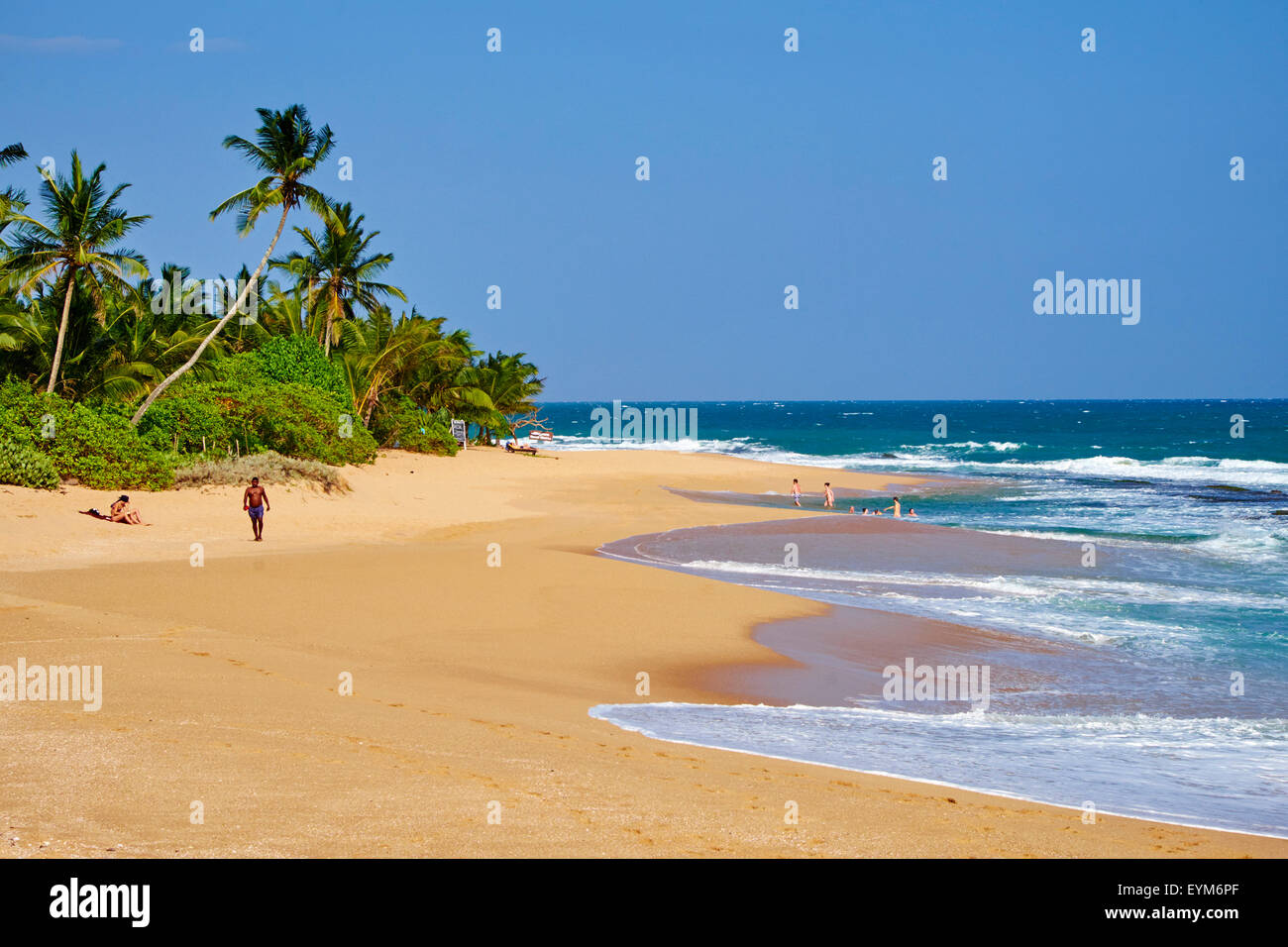 Sri Lanka, Southern Province, South Coast beach, Tangalle beach Stock ...