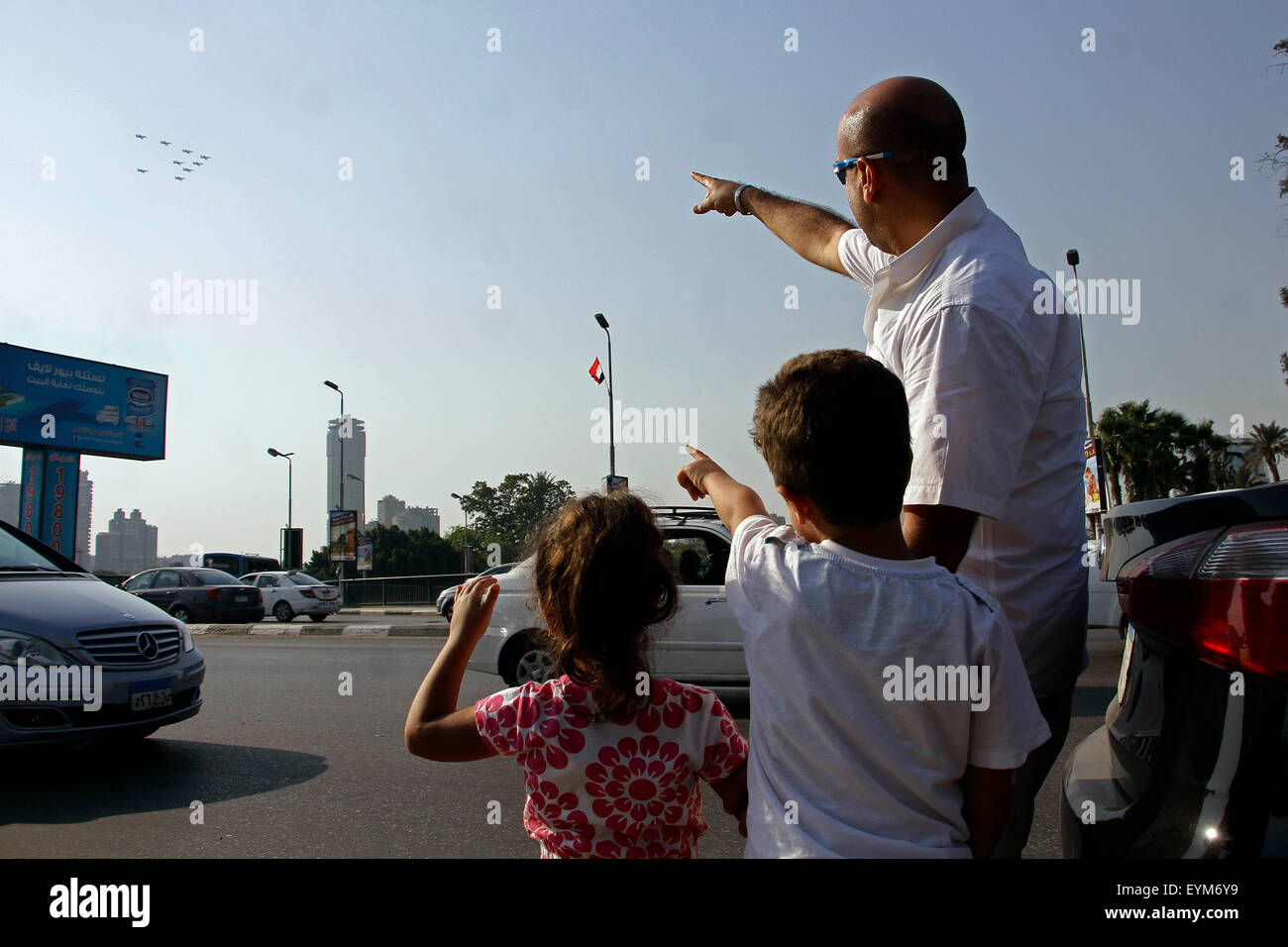 Egypt. 31st July, 2015. The Egyptian Air Force make show above Cairo ...