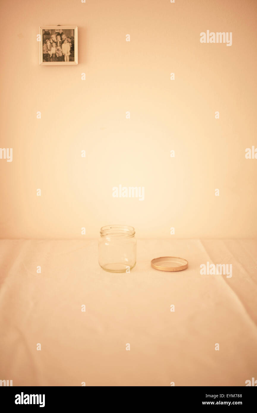 Old photo on empty wall Stock Photo - Alamy