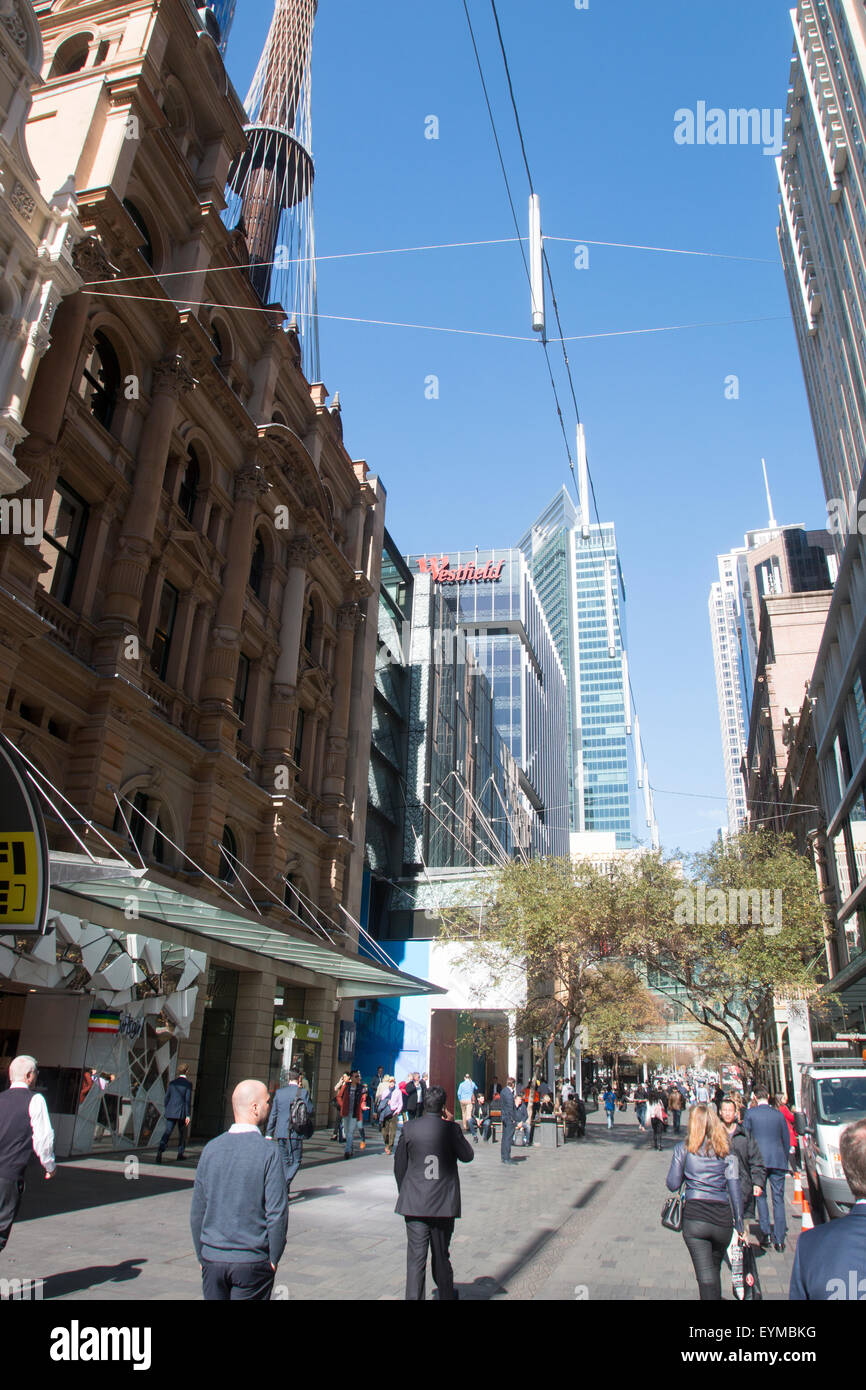 Pitt street in Sydney city centre is the main retail area of Sydney ...