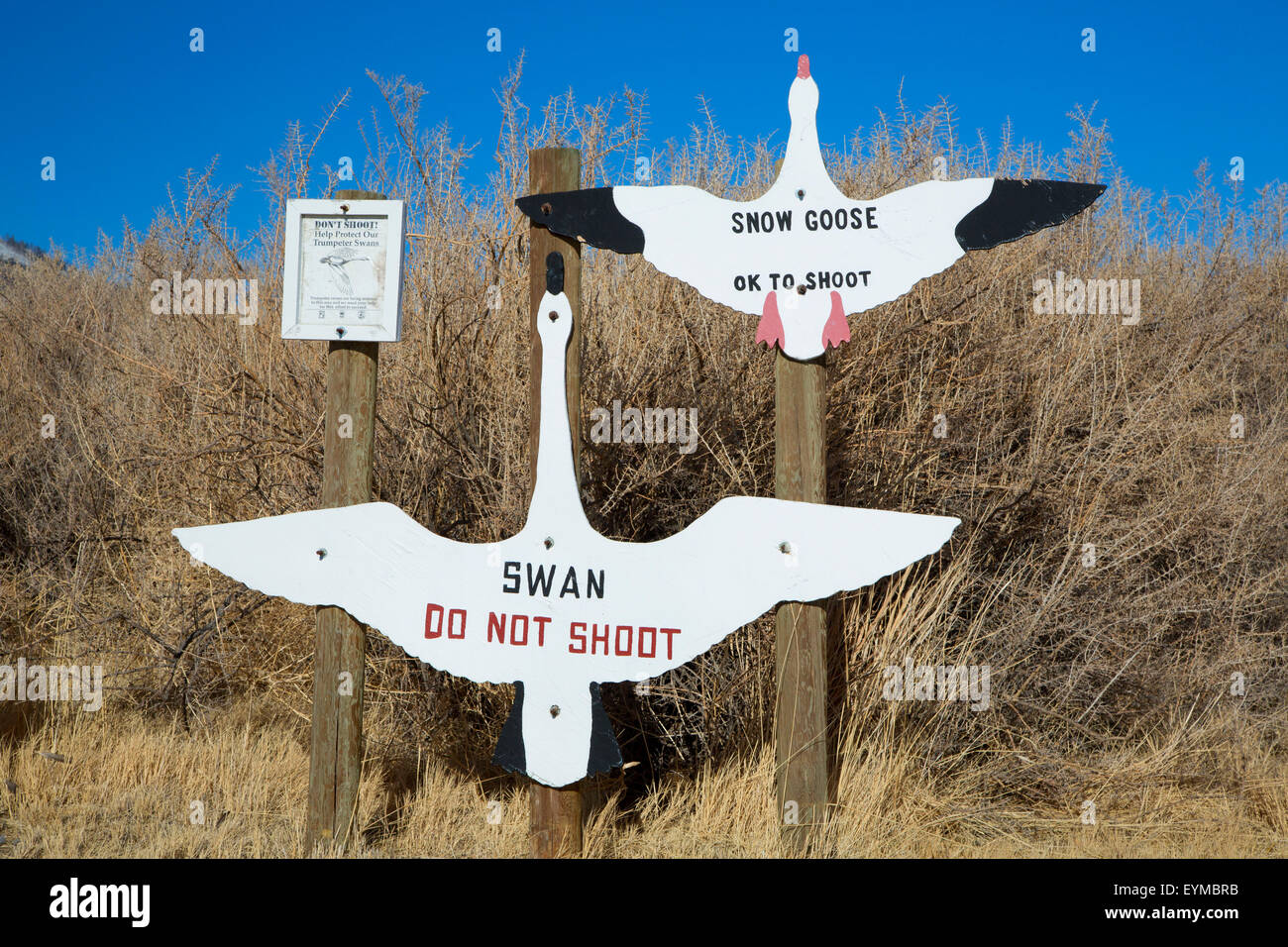 Hunting geese sign, Summer Lake Wildlife Area, Oregon Outback Scenic ...