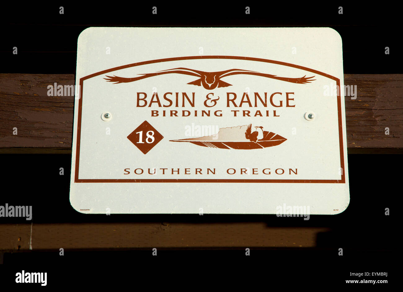 Basin and Range Birding Trail sign, Fort Rock State Park, Christmas ...