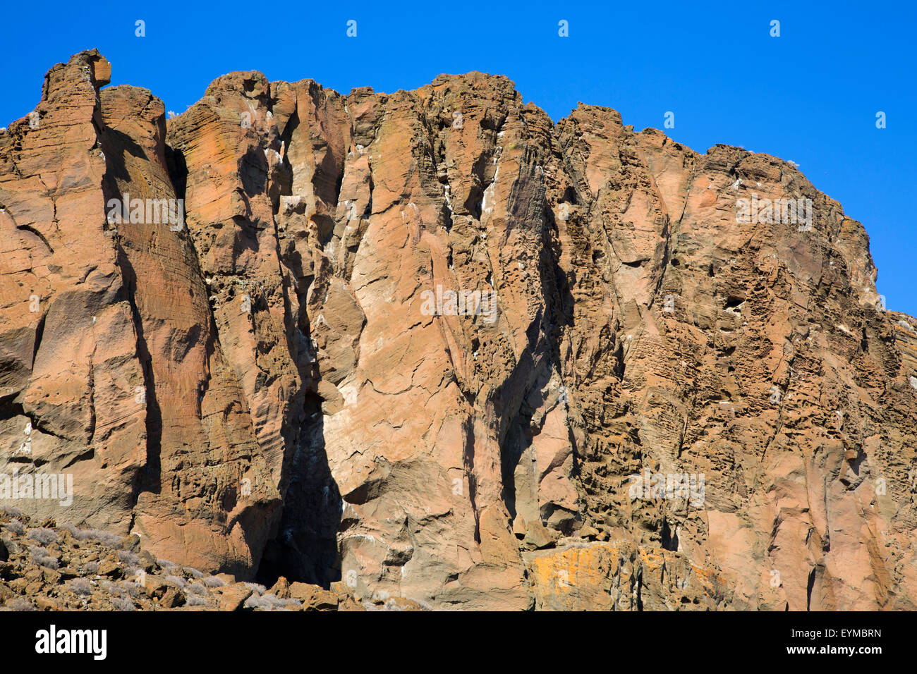 Fort Rock cliffs, Fort Rock State Park, Christmas Valley National Back ...