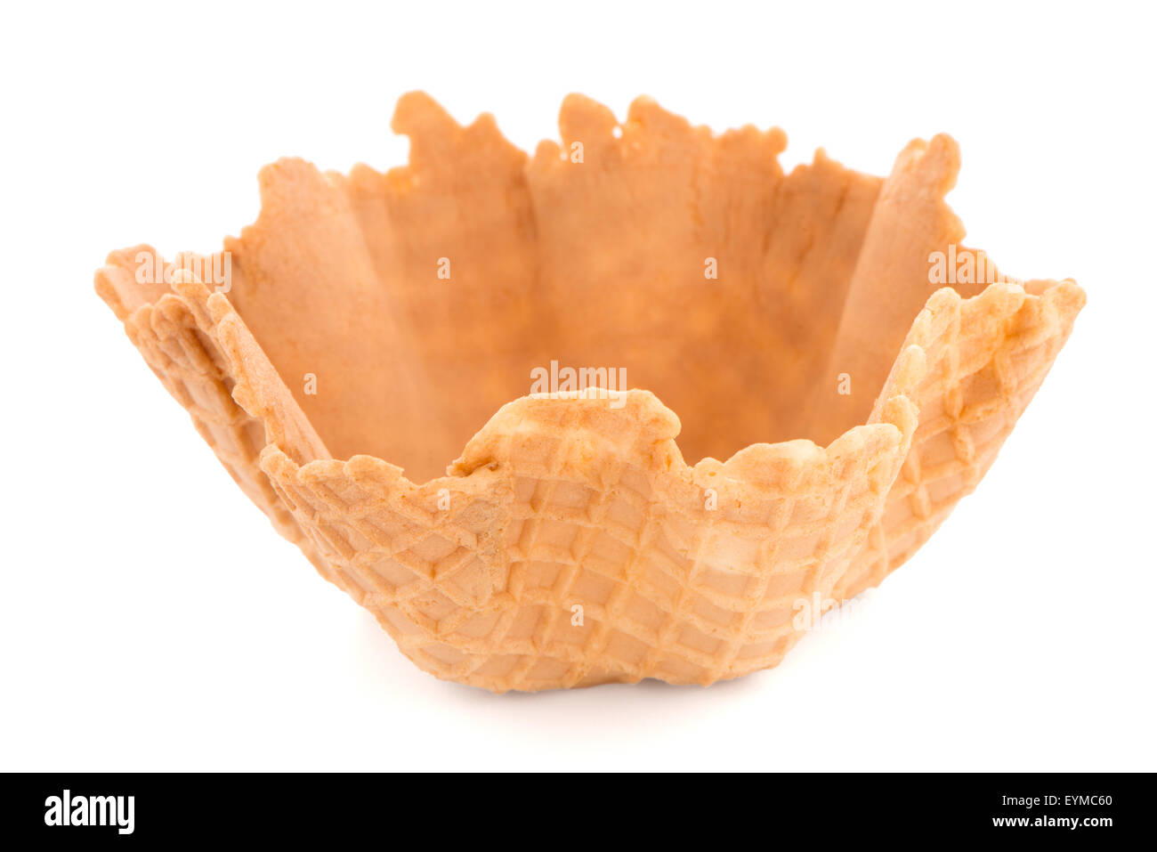 Wafer cup on white background Stock Photo - Alamy