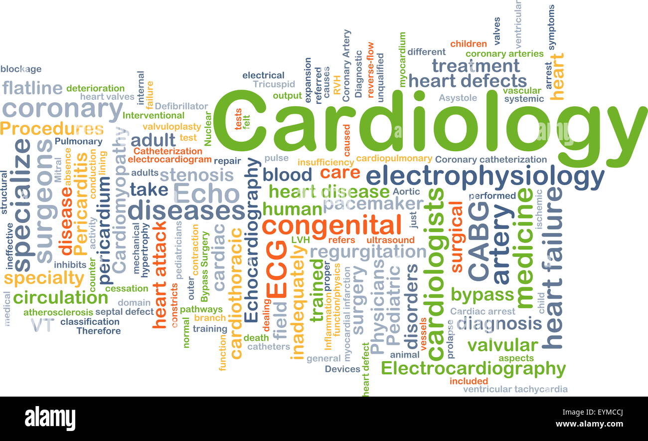 Background concept wordcloud illustration of cardiology Stock Photo - Alamy