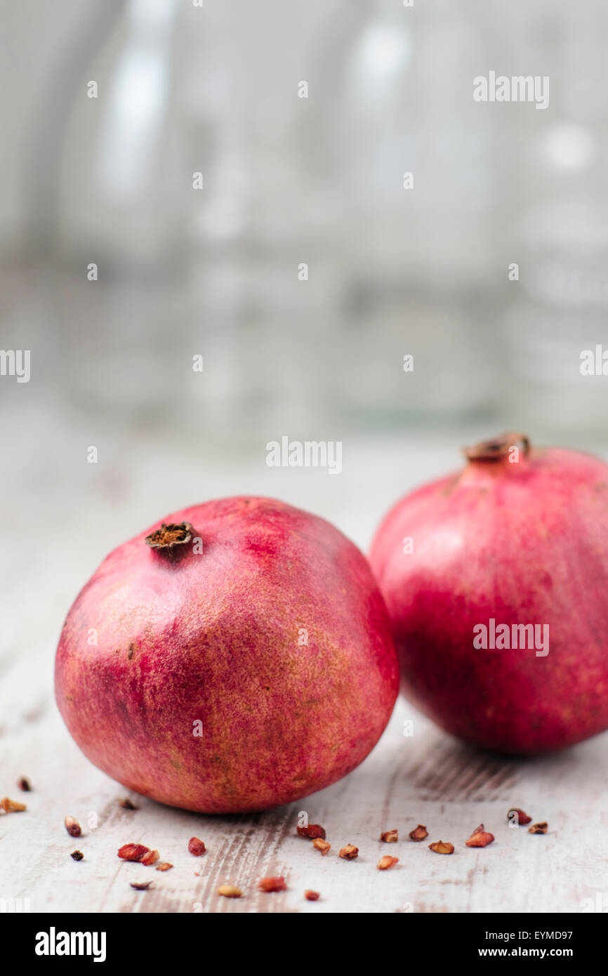 Two pomegranates, close-up Stock Photo - Alamy