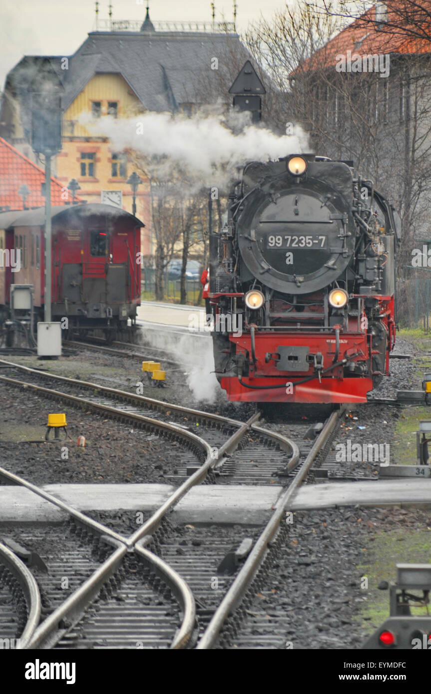 Wernigerode, HSB, railway station, narrow gauge, steam engine Stock ...