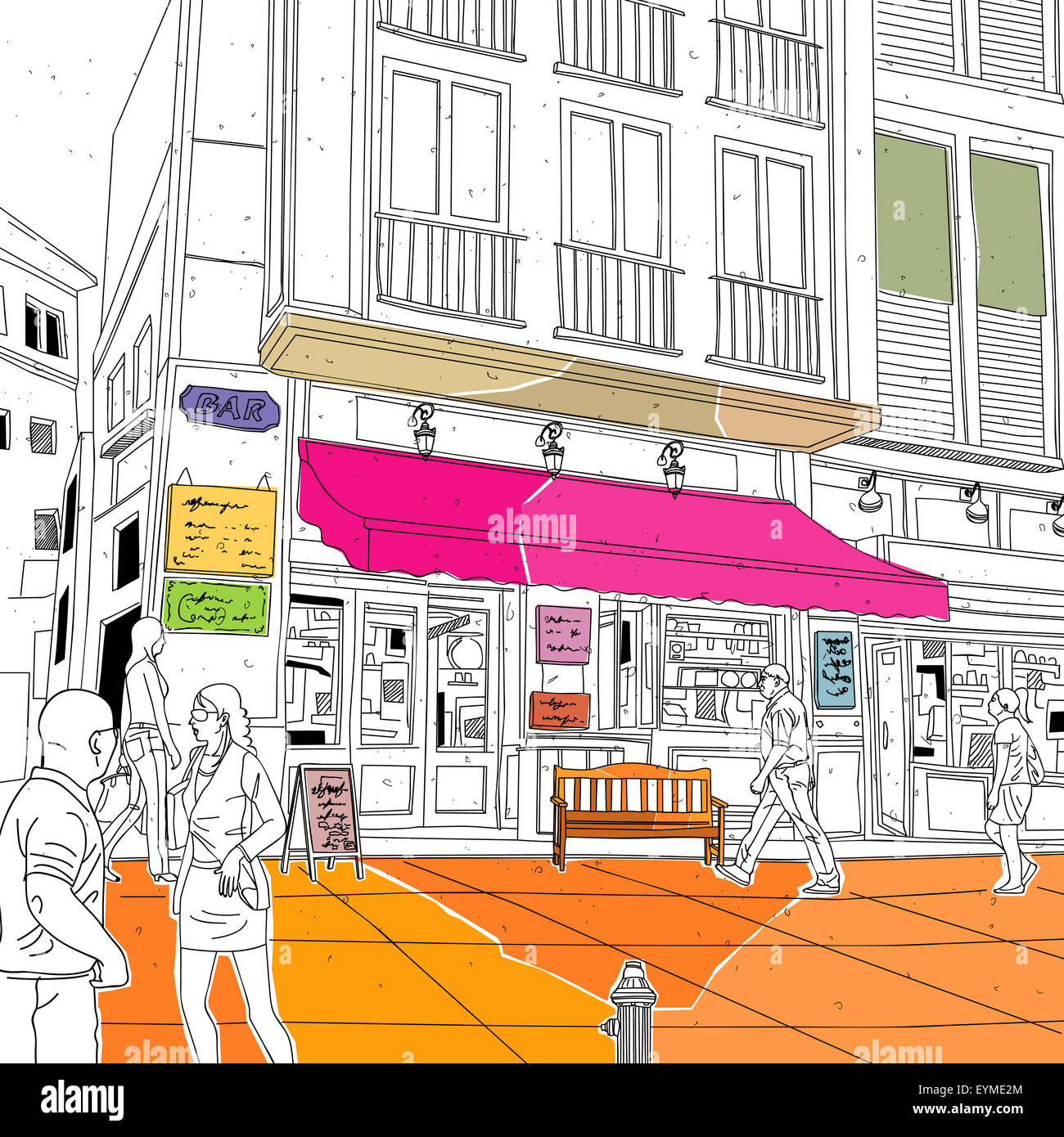 Sketchy street hi-res stock photography and images - Alamy