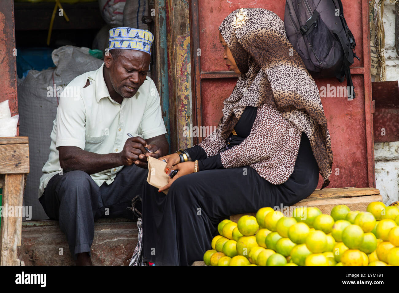 Tanzania, Zanzibar, Zanzibar City, historical centre Stone Town, market ...