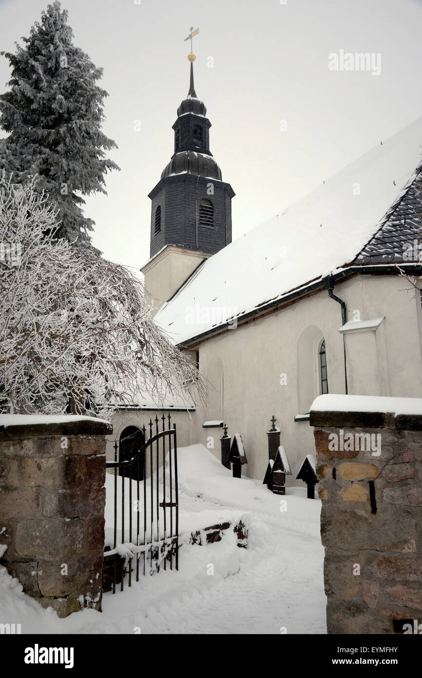 Church, snow, winter Stock Photo - Alamy