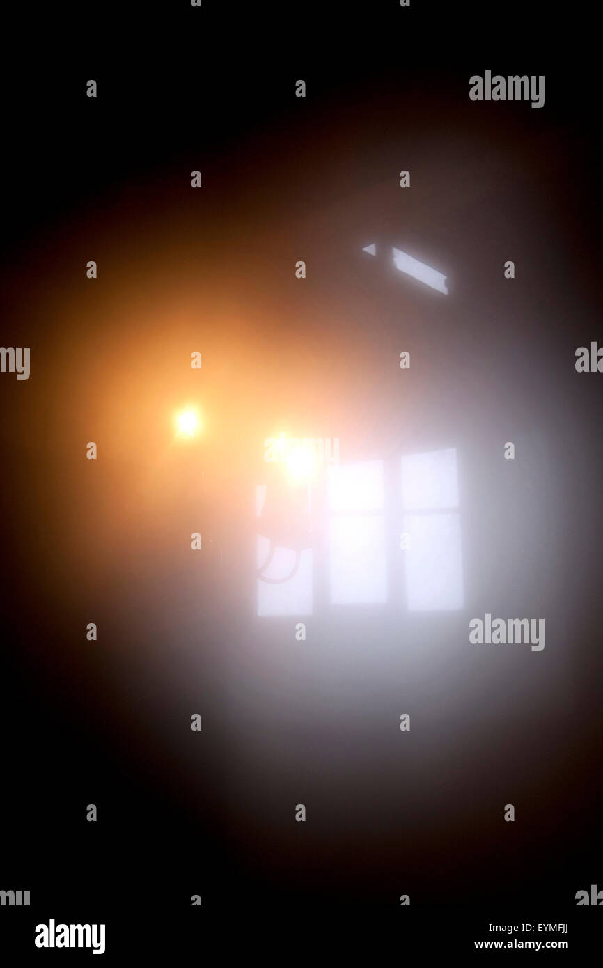 chamber, window, lamp, fog, artificial light Stock Photo - Alamy