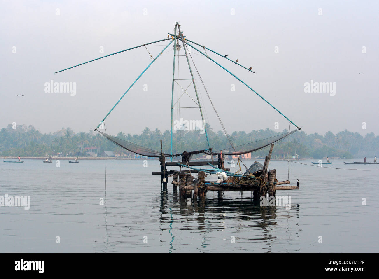 Chinese fishing nets, Kerala, India Stock Photo - Alamy