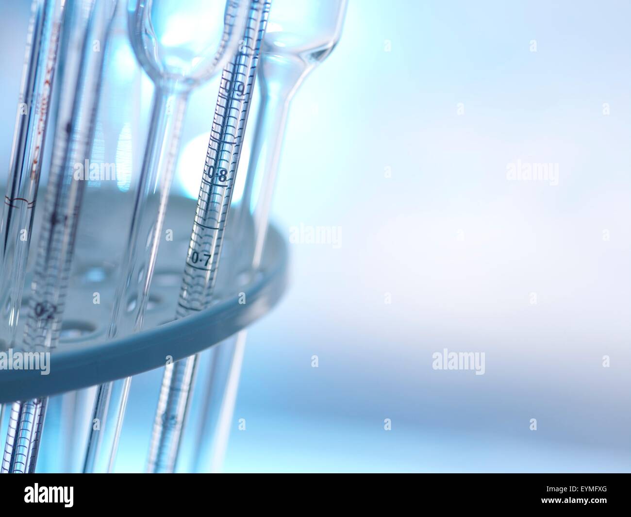 A stand holding pipettes and other laboratory glassware Stock Photo - Alamy