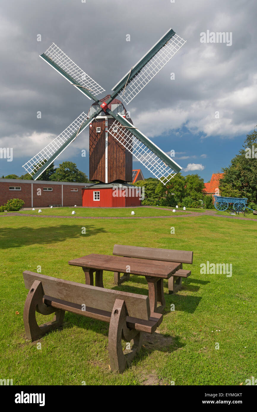 Post mill in Dornum Stock Photo - Alamy